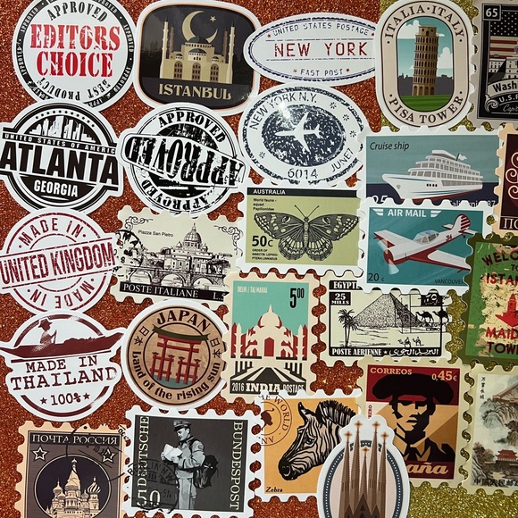 Accessories | 518 Set Of 49pcs Stamp World Countries Landmarks Mix ...